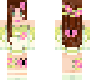 green flower girl | Minecraft Skin