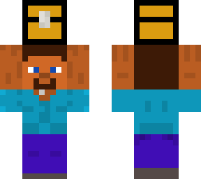 Steve holding a chest | Minecraft Skin