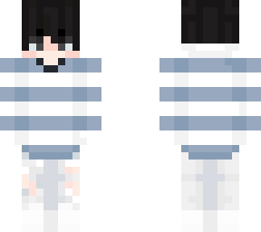 Boy With Blue and White Striped Hoodie | Minecraft Skin