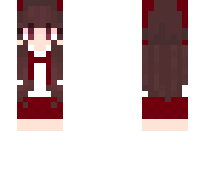 cute red ribbon girl | Minecraft Skin