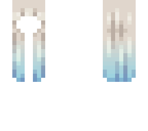 Fluffy Straight HB Platinum Blonde to Blue | Minecraft Skin