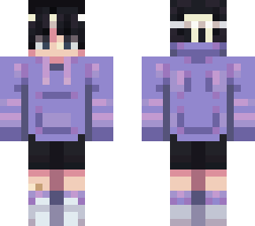 sapnap purple hoodie band aid | Minecraft Skin