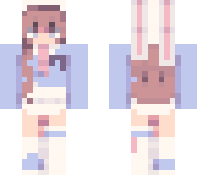 Bunnies girl with ribbon fixed | Minecraft Skin