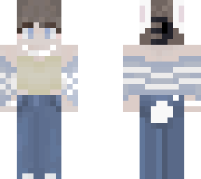 Bunny girl with hair claw and fringe | Minecraft Skin