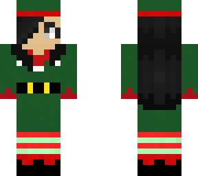 Piglin-chan Brunnete (Elf) | Minecraft Anime Christmas Outfit ...