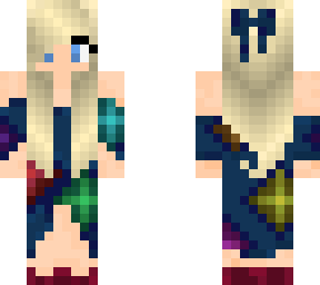 Blonde fireworks girl | Minecraft Skin