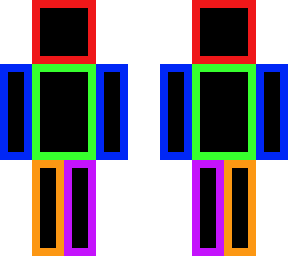 Neon Box Person | Minecraft Skin