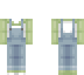 Raglan Tee & Overalls OB 1.0 Pale Olive | Minecraft Skin