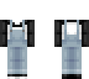 Raglan Tee & Overalls OB 1.4 Black | Minecraft Skin