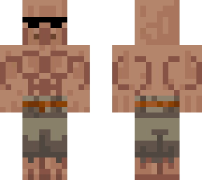 buff villager with sunglasses | Minecraft Skin