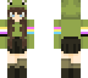 Frog non-binary hoodie | Minecraft Skin