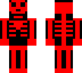 red skeleton | Minecraft Skin
