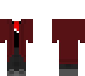 dark red tailcoat, tux, grey shoes base | Minecraft Skin