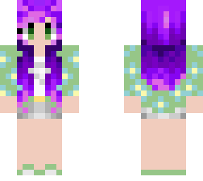 Hippie Purple Hair Girl | Minecraft Skin