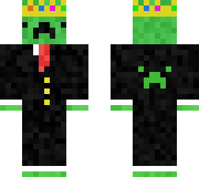 King Creeper (in a suit) | Minecraft Skin