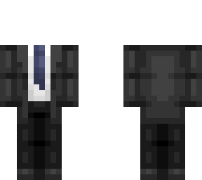 Suit and Tie OB 1.2 Black and Blue | Minecraft Skin