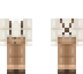 Suspenders and Trousers OB 1.2 Beige and Cream | Minecraft Skin