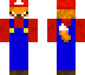 Fox Mario v3 (with mustache lol) | Minecraft Skin