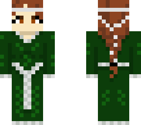 Silver and green fantasy medieval skin | Minecraft Skin