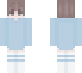 Femboy sky bl;ue :3 (sleepy eyes) | Minecraft Skin