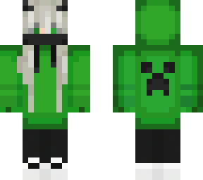 Girl With Creeper Hoodie | Minecraft Skin