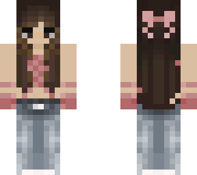 Long Ombre Hair Y2k Coquette Girl | Minecraft Skin