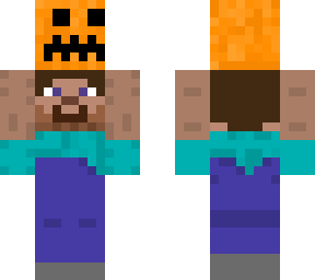 steve holding carved pumpkin | Minecraft Skin
