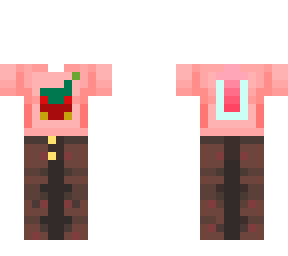 Strawberry shirt and red jeans template | Minecraft Skin