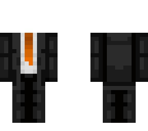 Suit template orange tie | Minecraft Skin