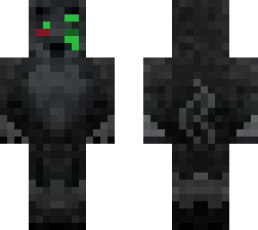 infected black wolf | Minecraft Skin