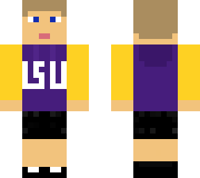 LSU boy with hoodie | Minecraft Skin