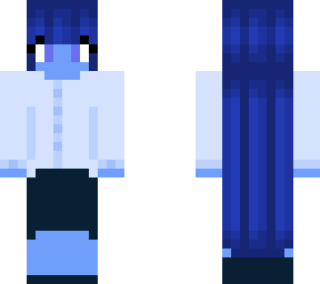scientist blue-skinned girl | Minecraft Skin