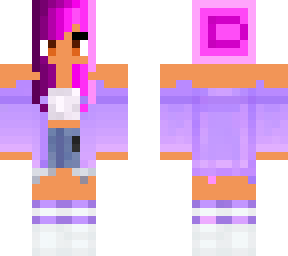 Rainbow hair aphmau | Minecraft Skin