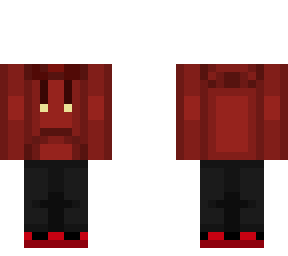 red hoodie and black pants base | Minecraft Skin