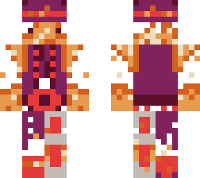 the orange phantom bot | Minecraft Skin