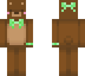 bear w/ a bow on back of head and a bow tie | Minecraft Skin