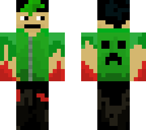 gangster with a creeper hood | Minecraft Skin