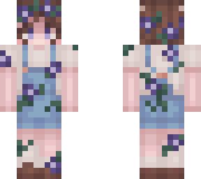 Violet with overalls | Minecraft Skin