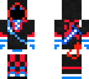 red black and white | Minecraft Skins