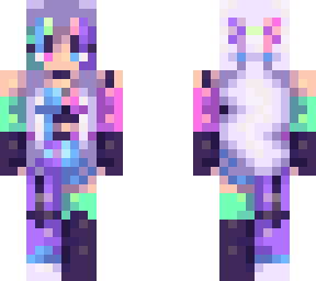 dripping in colours + te + | Minecraft Skin