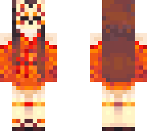 Hirunima With Fox mask | Minecraft Skin