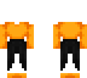 OB - Yellow Top w/ Long Black Skirt | Minecraft Skin