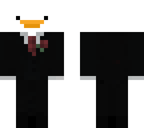 white duck in a suit | Minecraft Skins