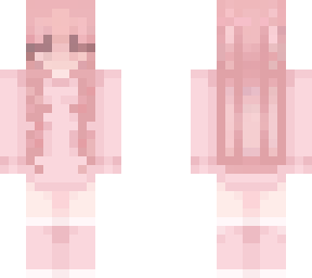 ./ Cute pink girl with long pink hair\. | Minecraft Skin