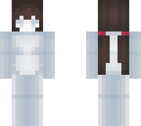 BASE ~ Marron ~ Cabello lacio largo ~ coletas | Minecraft Skin