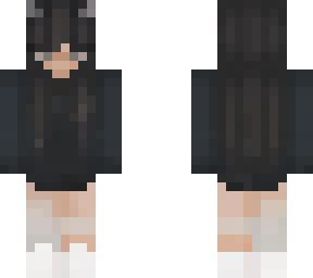 ./ Cute girl with like black hair .\ | Minecraft Skin