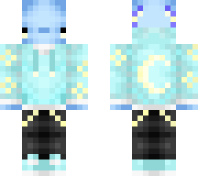 modified blue axolotl | Minecraft Skin