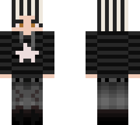 emo striped hair | Minecraft Skin