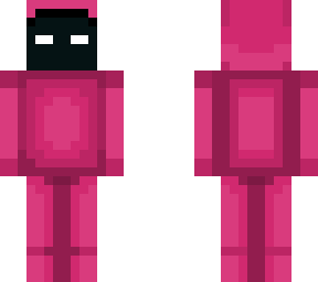 dark guy skin, white eyes, pink onesie | Minecraft Skin