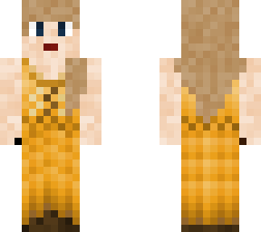 layered eras tour Taylor swift evermore orange dress | Minecraft Skin